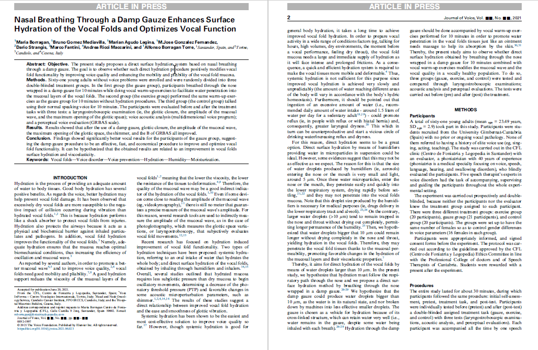Breathing through a damp gauze – A scientific publication in Journal of ...